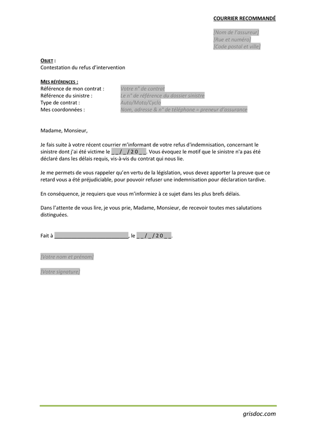 Lettre De Contestation T l chargement Gratuit Documents PDF Word Et