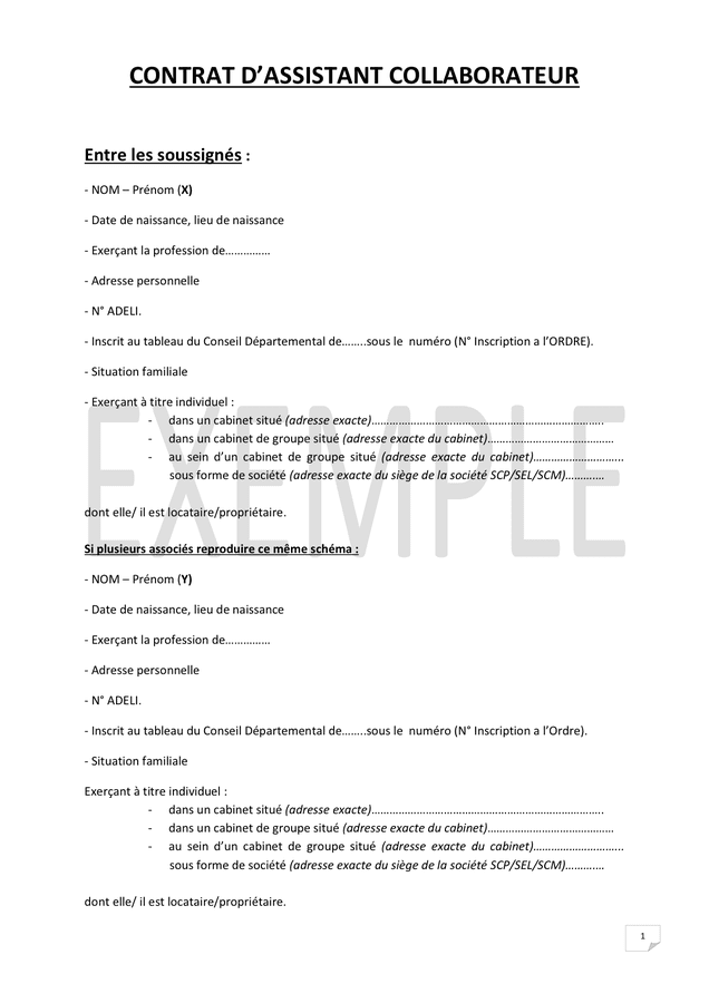 Modèle de contrat - téléchargement gratuit documents PDF, Word et Excel