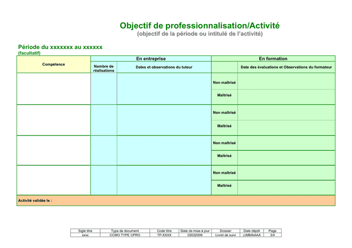 Livret de suivi d'un parcours de professionalisation - DOC, PDF - page ...