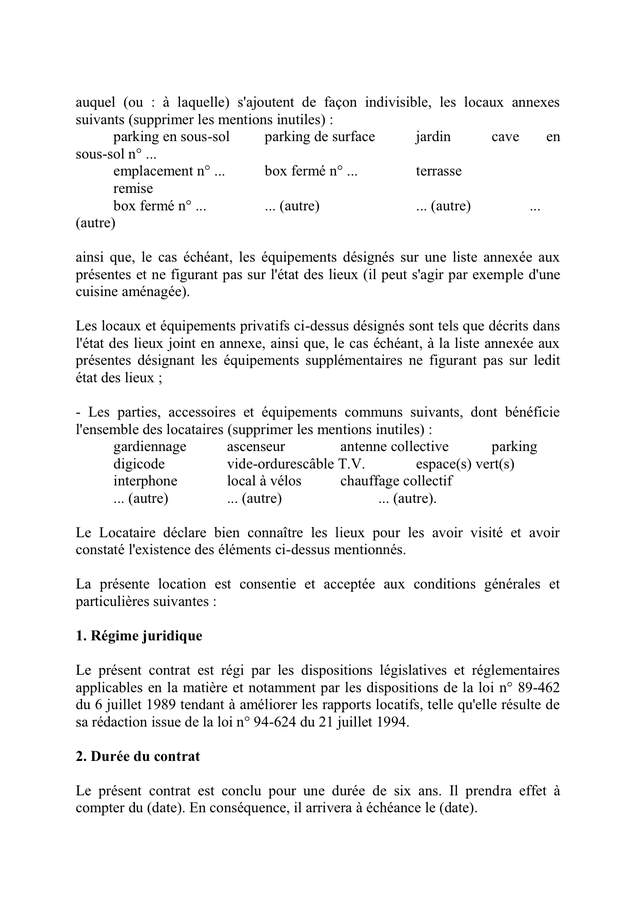 Contrat de bail - DOC, PDF - page 2 sur 15