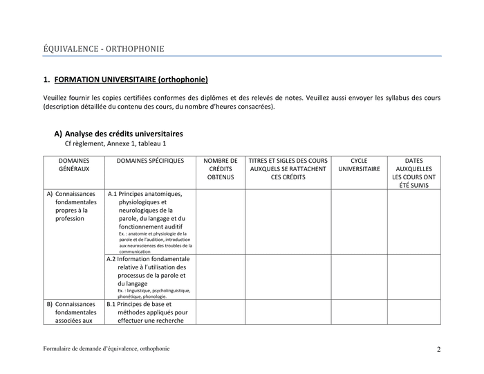 Formulaire de demande d’équivalence (Canada) - DOC, PDF - page 2 sur 20