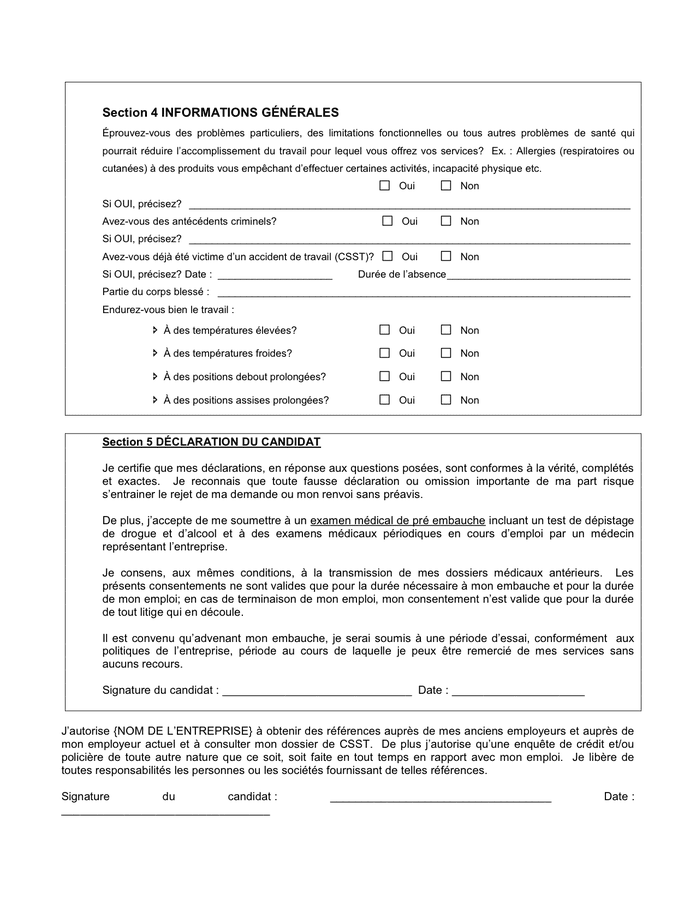 Formulaire De Demande D emploi DOC PDF Page 2 Sur 2 Formulaire De Demande D emploi DOC PDF Page 2 Sur 2