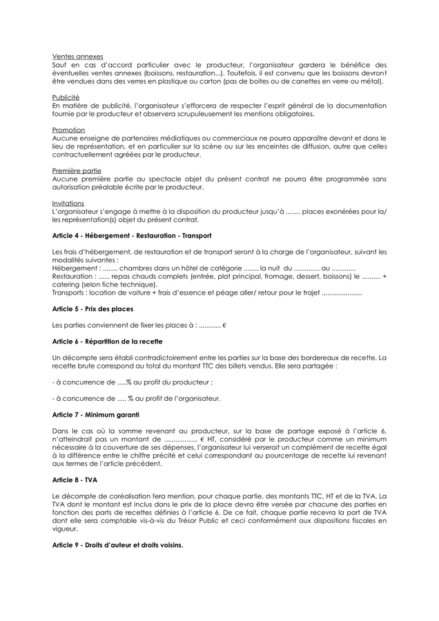 Modelé de contrat de corealisation - DOC, PDF - page 3 sur 5