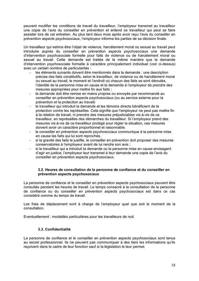 Modèle de règlement de travail (Belgique) - DOC, PDF - page 18 sur 31