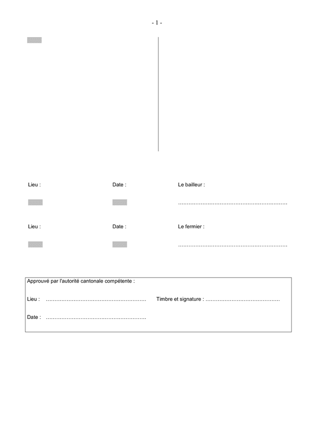 Modelé de contrat de bail a ferme pour entreprise agricole - DOC, PDF ...