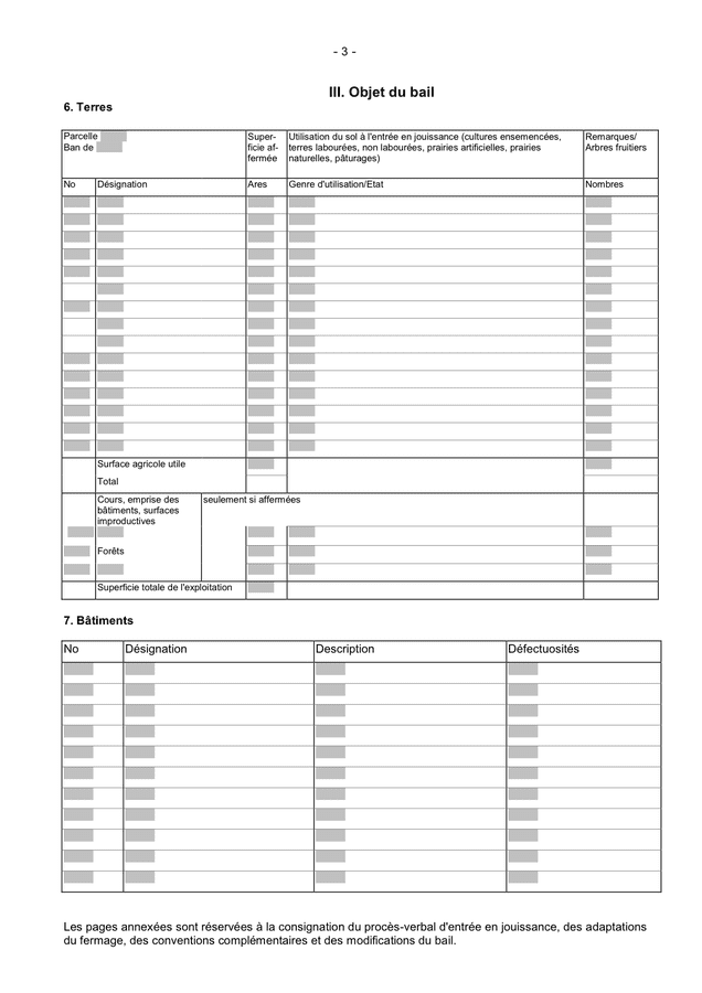 Modelé de contrat de bail a ferme pour entreprise agricole - DOC, PDF ...