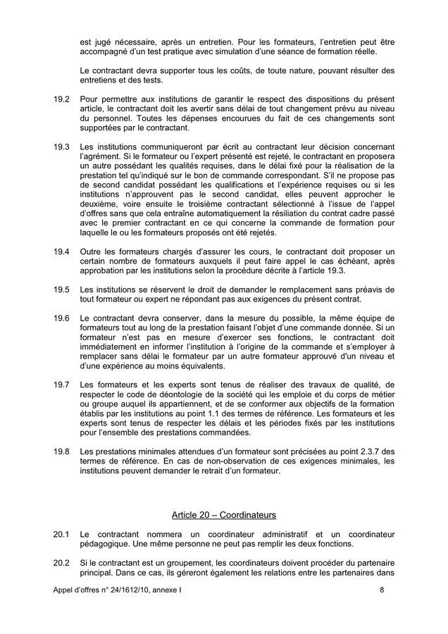 Modelé de contrat cadre - DOC, PDF - page 8 sur 13