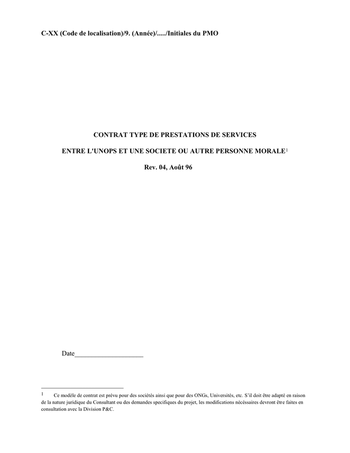 Modèle de contrat de service - téléchargement gratuit documents PDF ...