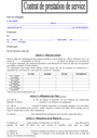Modelé de contrat de prestation de services - DOC, PDF - page 1 sur 2