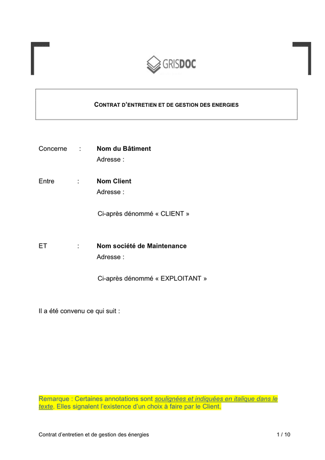 Modèle de contrat - téléchargement gratuit documents PDF, Word et Excel