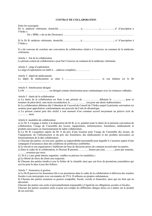 Modèle de contrat - téléchargement gratuit documents PDF, Word et Excel