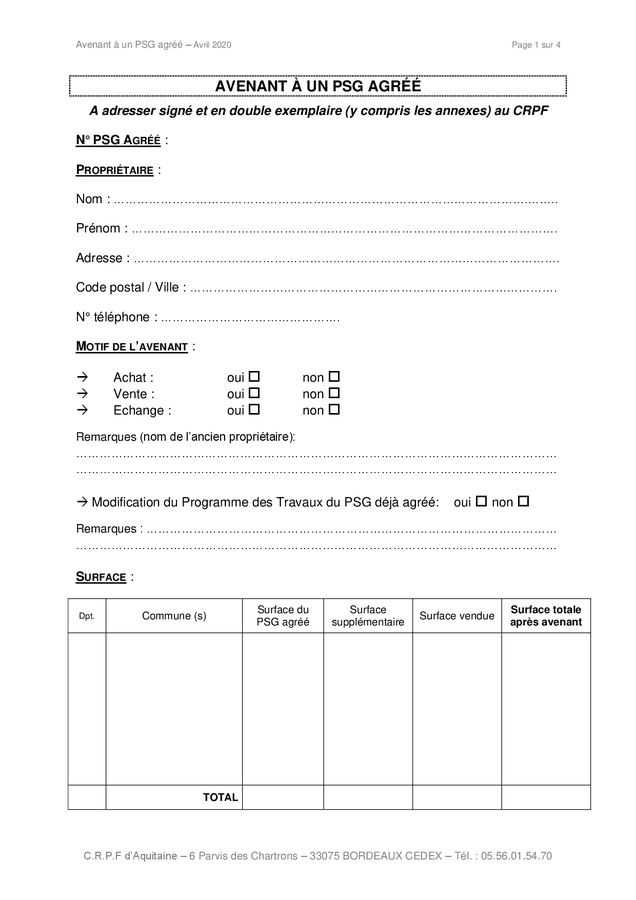 Modèle d'avenant au contrat - téléchargement gratuit documents PDF ...