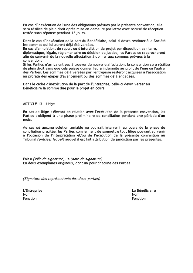 Modele de convention de collaboration - DOC, PDF - page 6 sur 6 Modele de convention de collaboration - DOC, PDF - page 6 sur 6