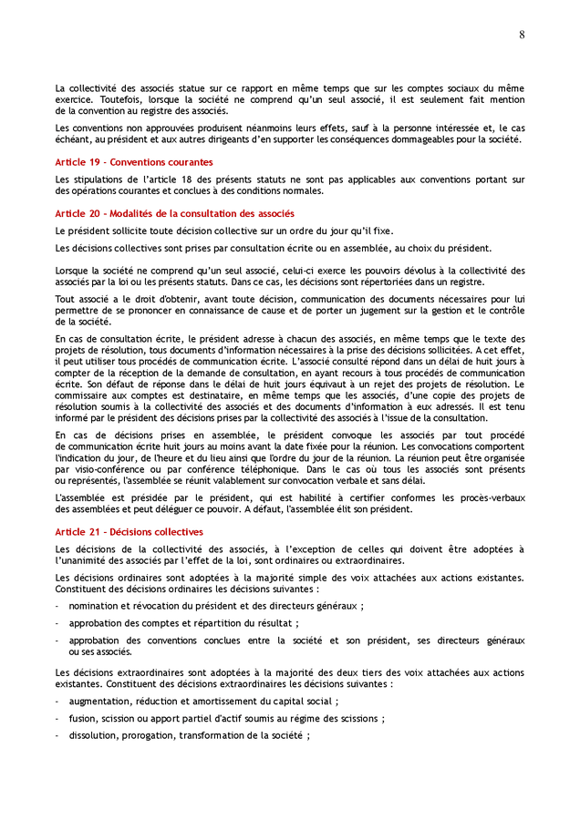 SAS expertise comptable - exemple de statuts - DOC, PDF - page 8 sur 17