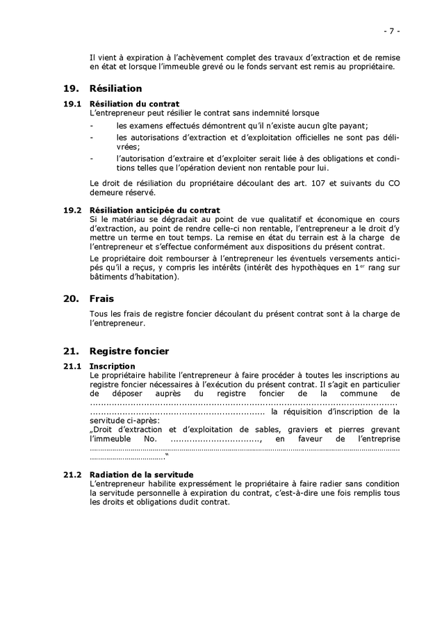 Modèle de contrat d'extraction de sables et graviers - DOC, PDF - page ...