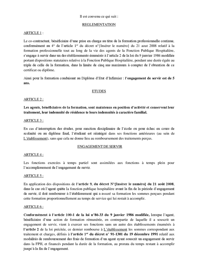 Contrat d'engagement étudiants de promotion professionnelle - DOC, PDF ...