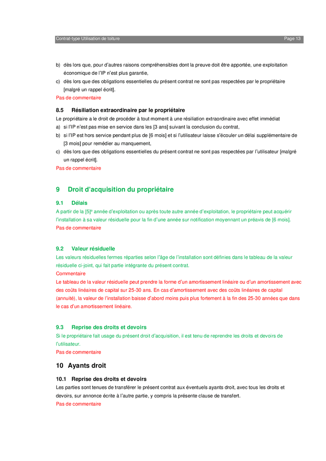 Modele contrat - une toiture pour l'exploitation d'une installation ... Modele contrat - une toiture pour l'exploitation d'une installation ...