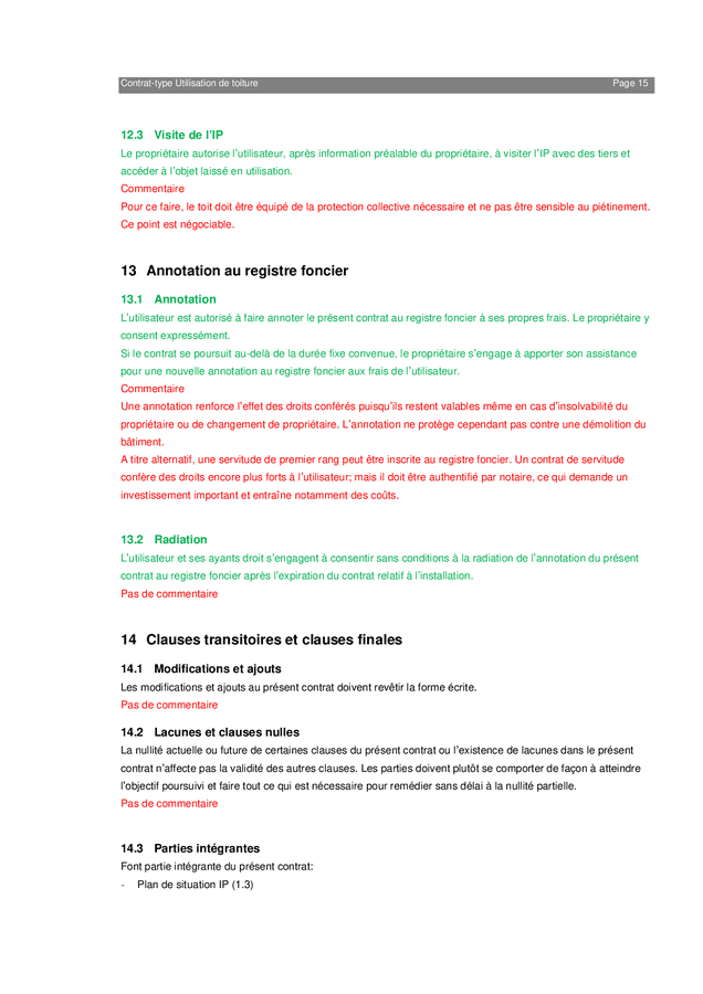 Modele contrat - une toiture pour l'exploitation d'une installation ... Modele contrat - une toiture pour l'exploitation d'une installation ...