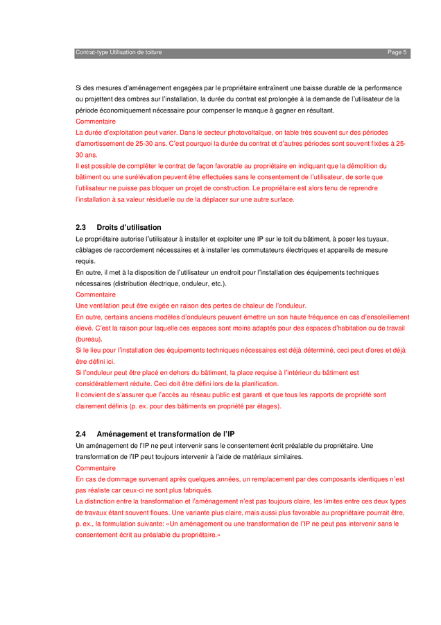 Modele contrat - une toiture pour l'exploitation d'une installation ... Modele contrat - une toiture pour l'exploitation d'une installation ...