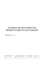 Exemple de document de design et preuve de concept - DOC, PDF - page 1 ...
