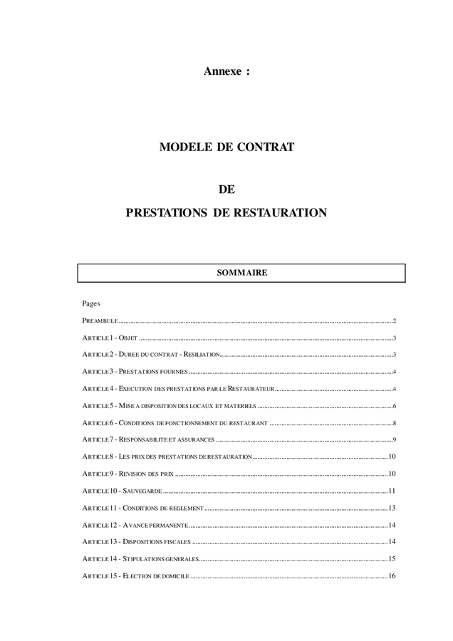 Modèle de contrat de service - téléchargement gratuit documents PDF ...