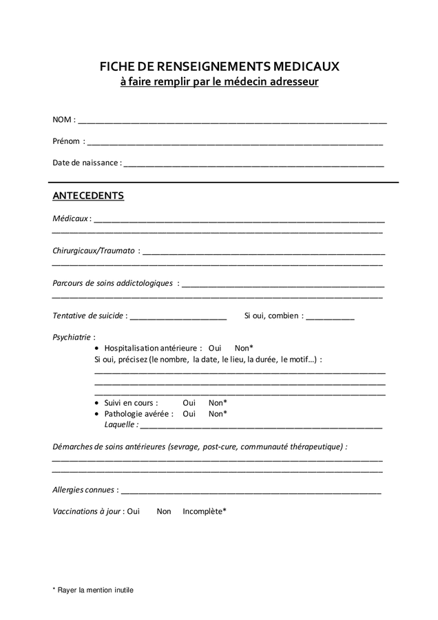 Fiche de renseignements - téléchargement gratuit documents PDF, Word et ...