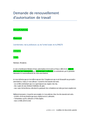Demande de renouvellement d'autorisation de travail - DOC, PDF - page 1 sur 2