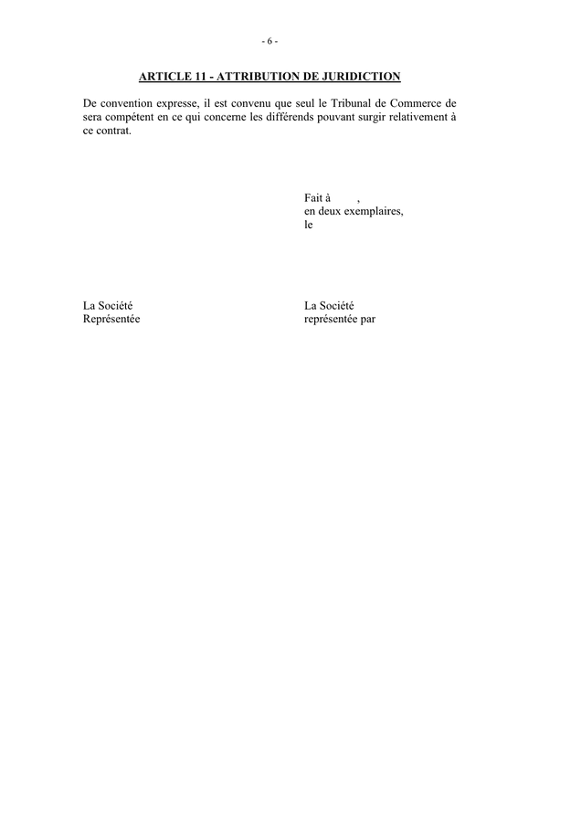Modelé de contrat de domiciliation - DOC, PDF - page 6 sur 7