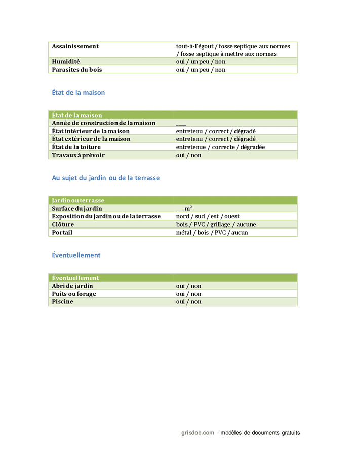 Check-list pour bien choisir une maison - DOC, PDF - page 3 sur 3