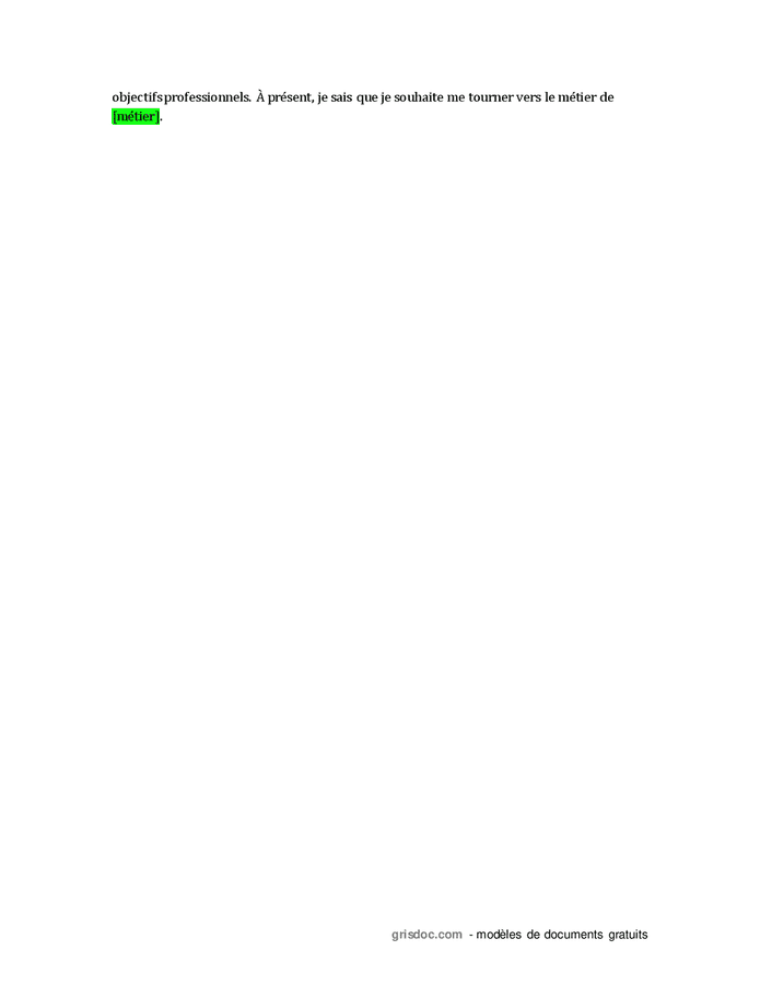 Modèle de projet professionnel de master - DOC, PDF - page 3 sur 3