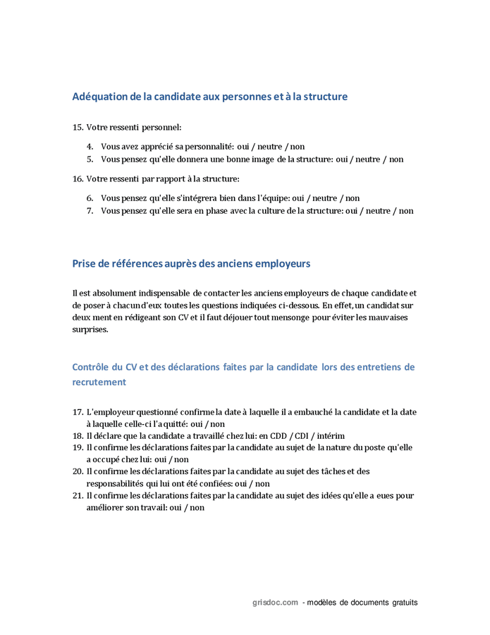 Check-list pour le recrutement d'une hôtesse d'accueil ou d'une ...