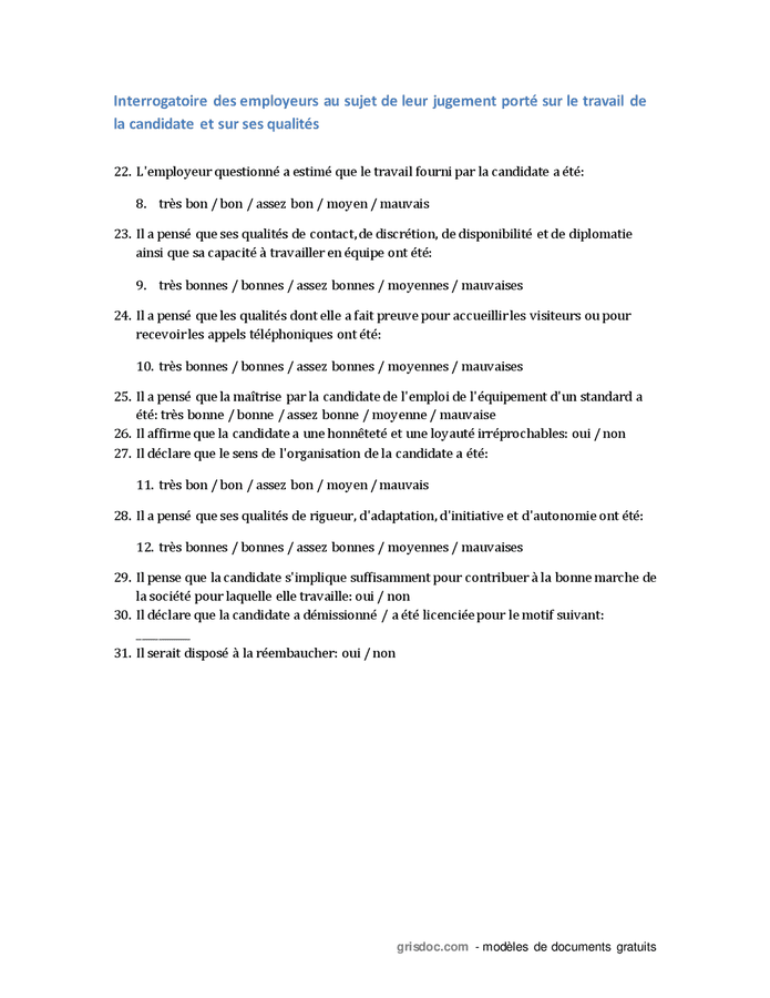 Check-list pour le recrutement d'une hôtesse d'accueil ou d'une ...