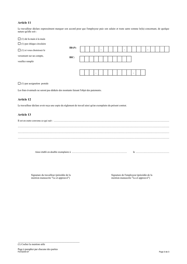 Modelé de contrat de travail pour un travail nettement defini - DOC ...