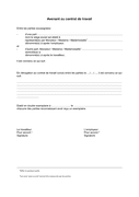 Avenant au contrat de travail - téléchargement gratuit documents PDF ...
