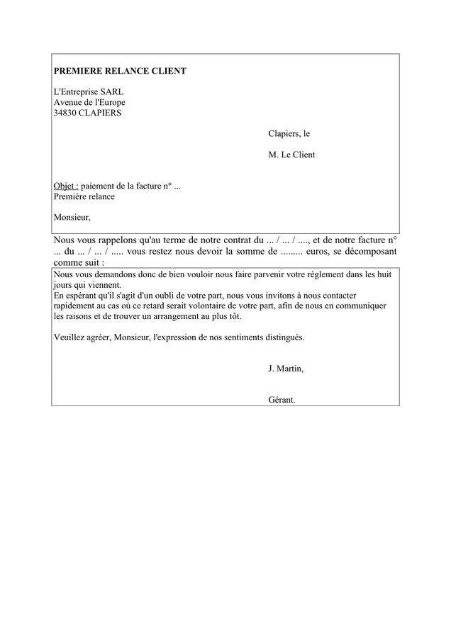 Exemples des relances clients - DOC, PDF - page 2 sur 3